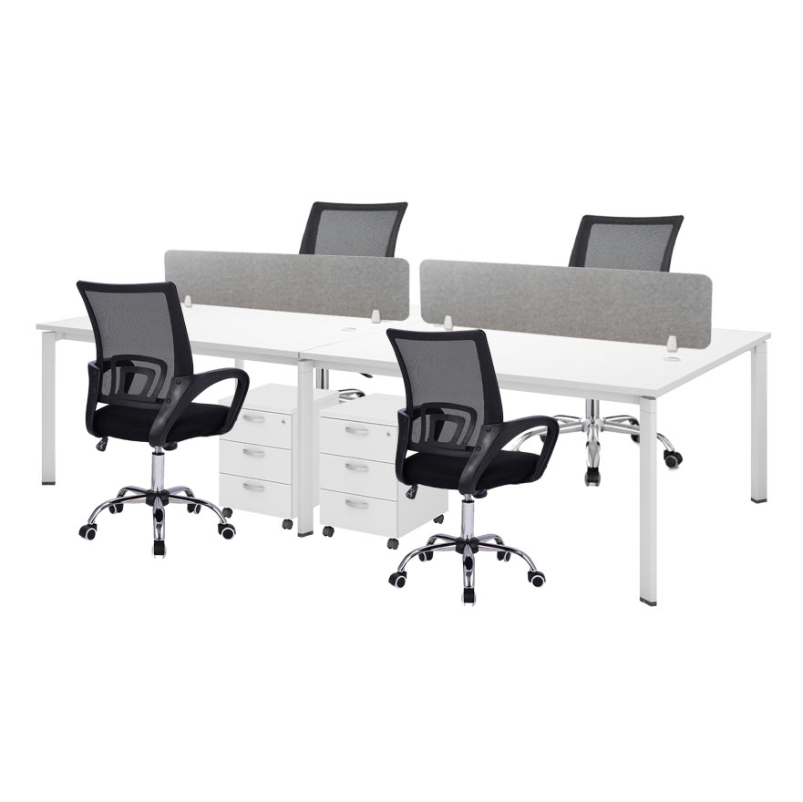 Best Series Set Office Workstation Table Cluster Of 4 Seater | Office ...
